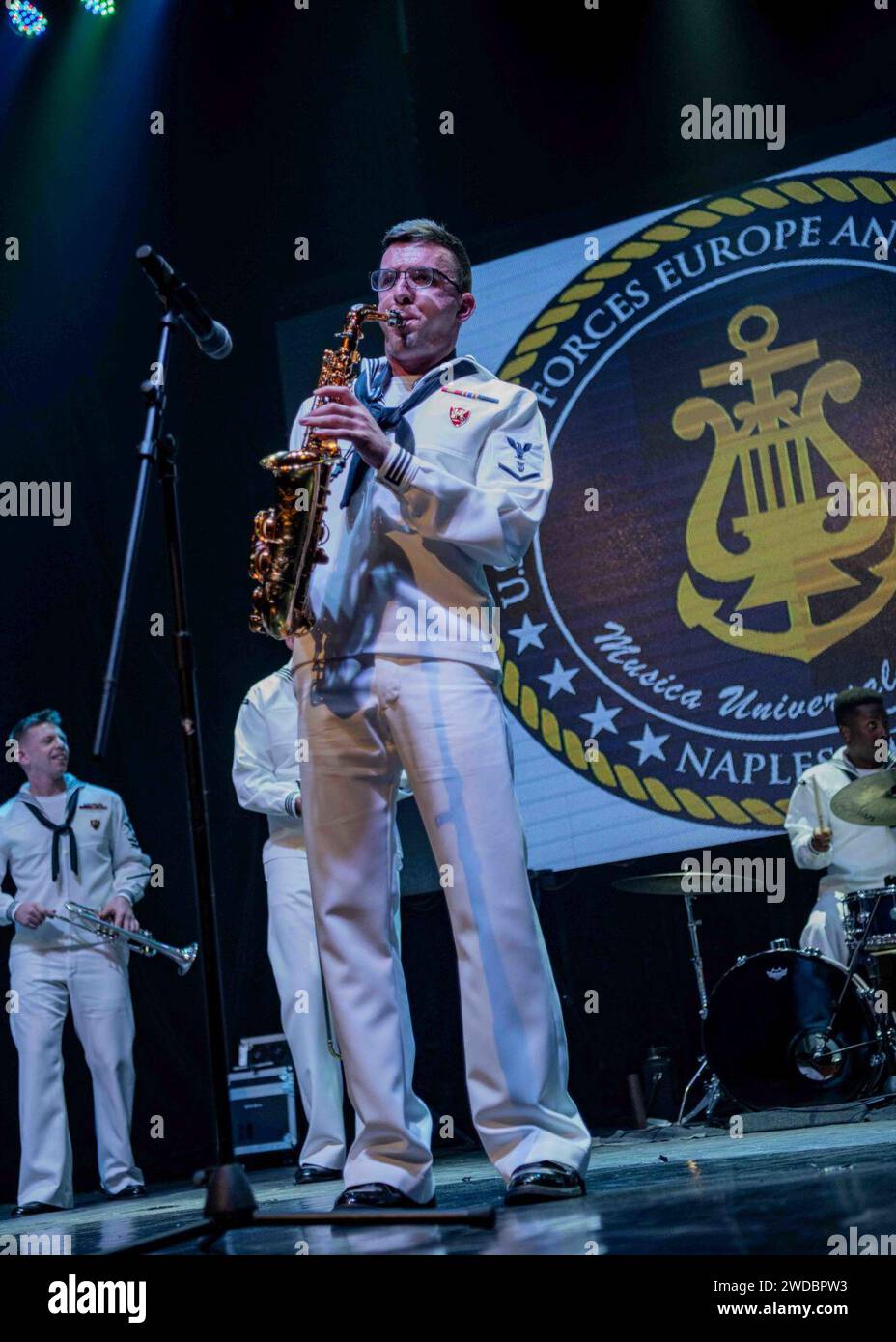 230128DK722-2018 - NAVEUR-NAVAF Band performs at Terra Kulture Hall in ...