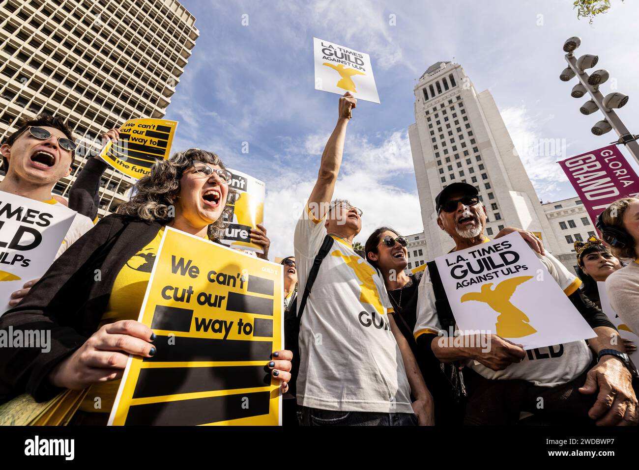 Los Angeles, USA. 19th Jan, 2024. The editorial staff of the Los ...