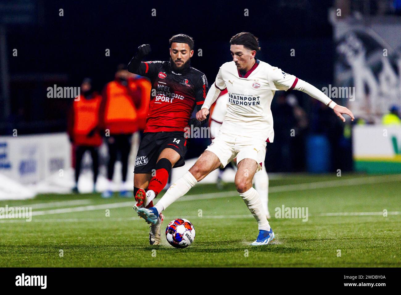 Helmond, Netherlands. 19th Jan, 2024. HELMOND, Helmond Sport - Jong PSV ...