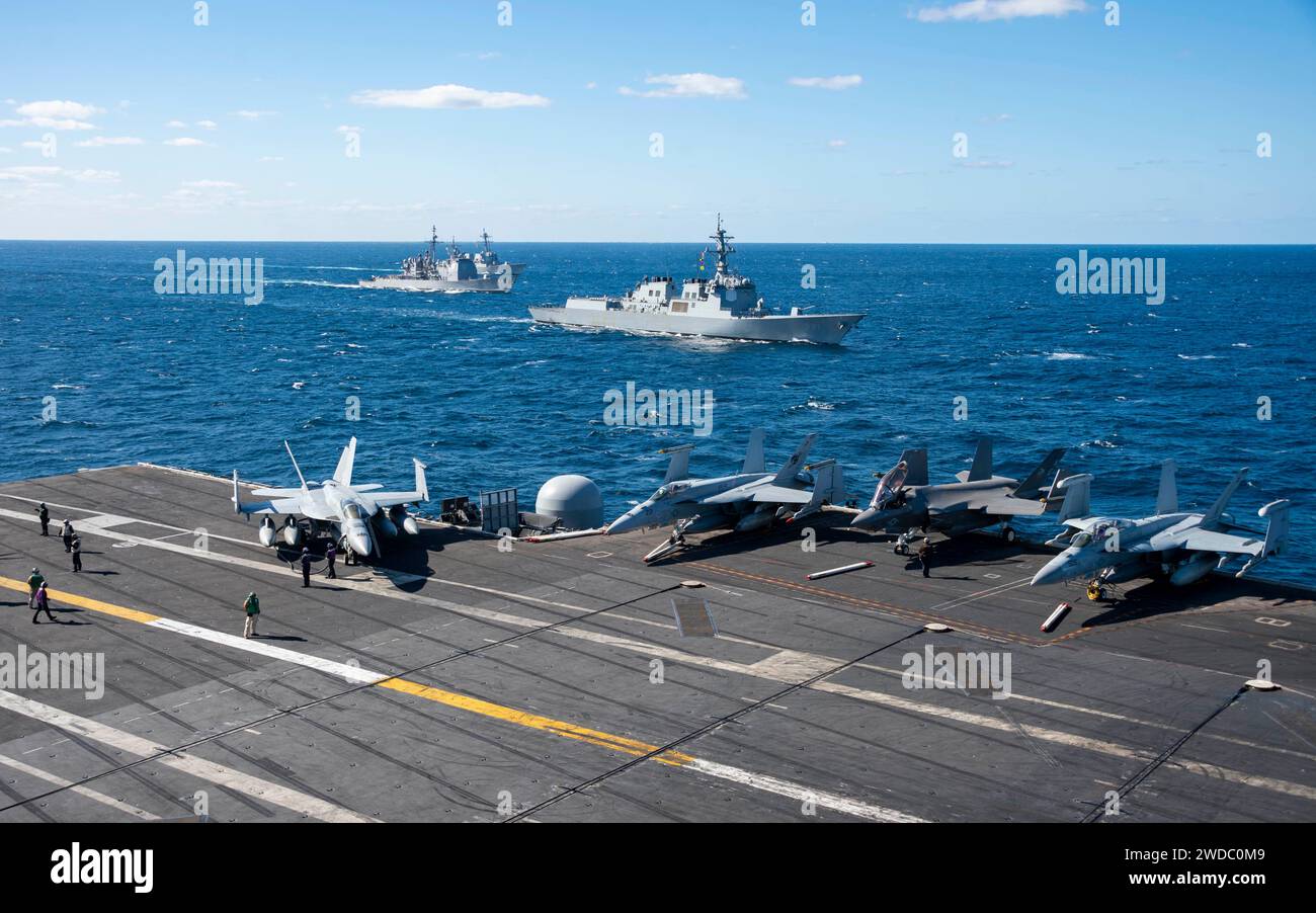 240116-N-TD381-1137 AT SEA (Jan. 16, 2024) The Nimitz-class aircraft ...