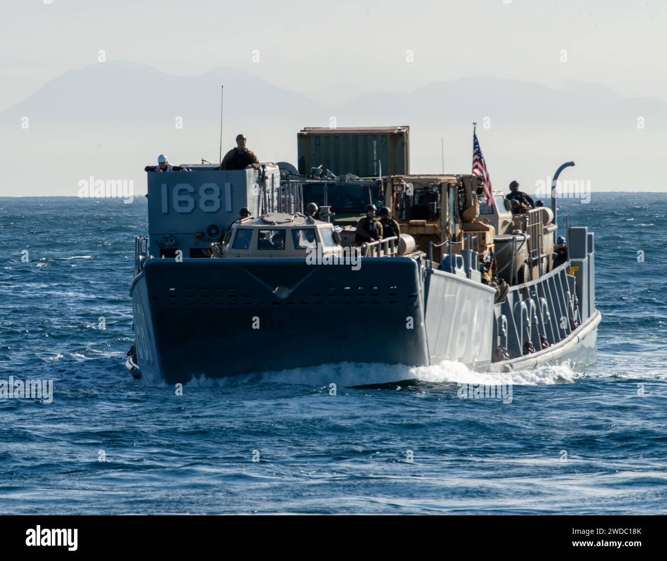 U.S. Navy Landing Craft, Utility 1681, attached to Assault Craft Unit 1 ...