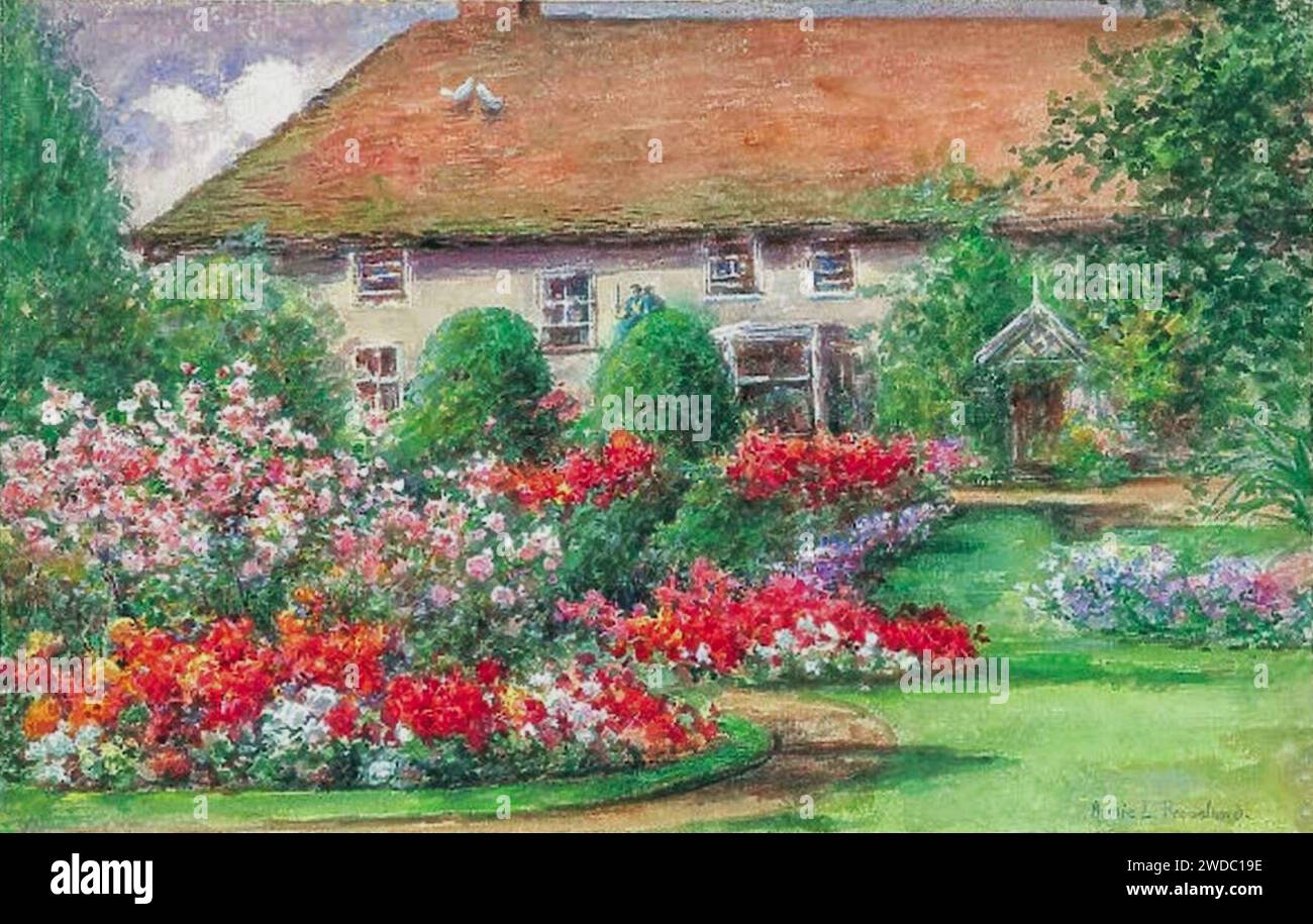 Annie L. Pressland Old Mill House Wannock Madame Butterfly Roses and ...