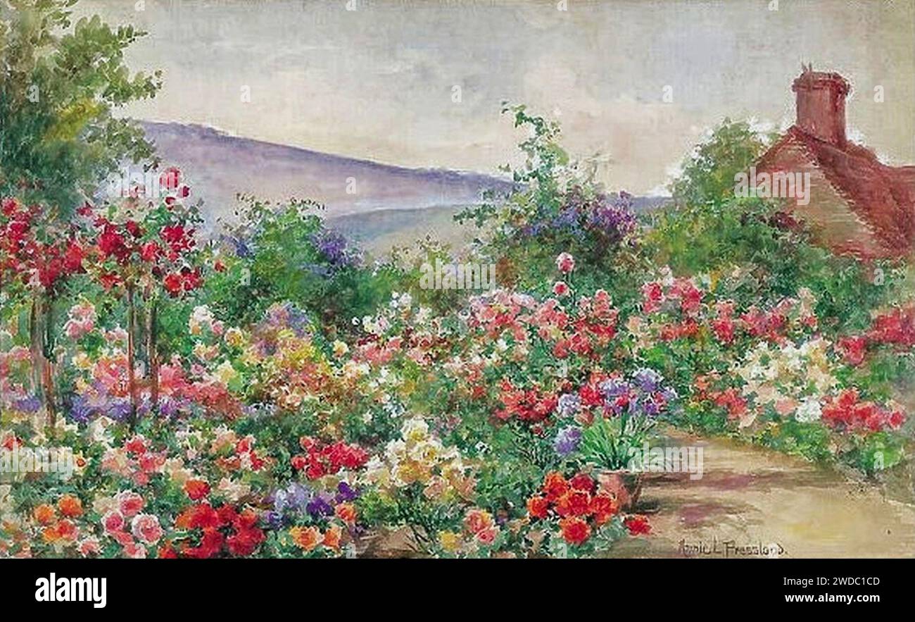 Annie L. Pressland The Rose Garden Old Mill House Wannock East Sussex ...