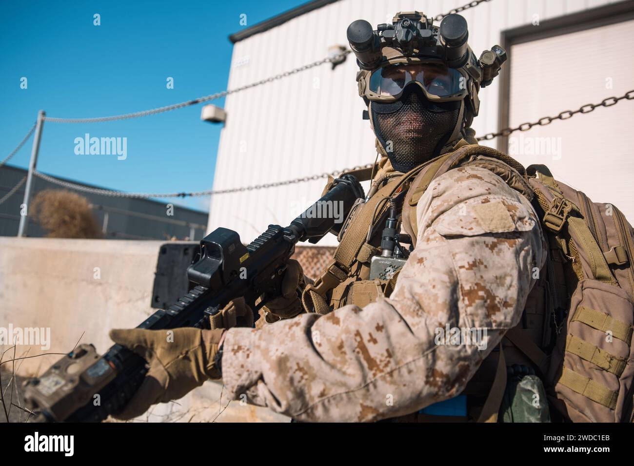 A U.S. Marine assigned to Reconnaissance Company, 15th Marine ...