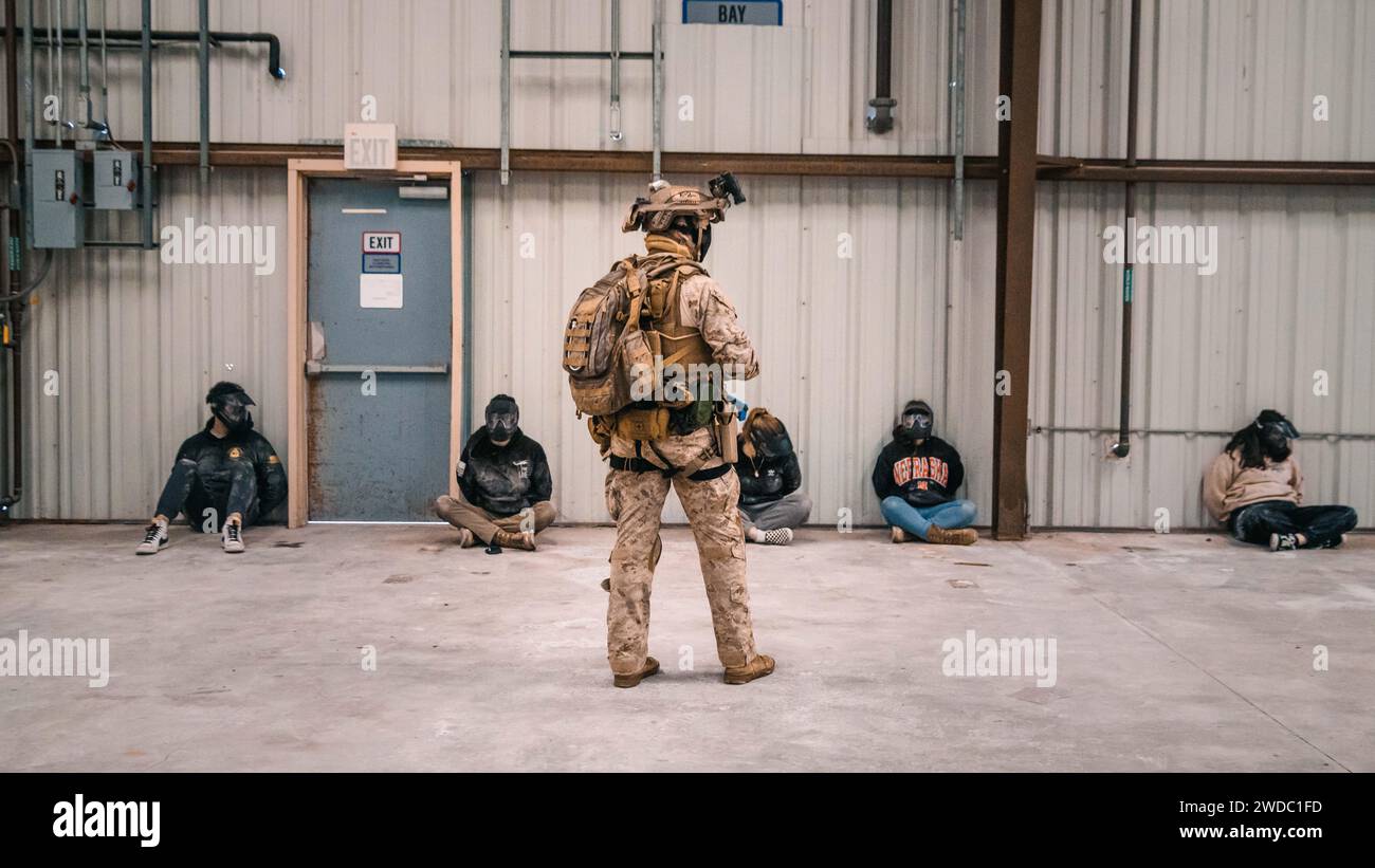 A U.S. Marine assigned to Reconnaissance Company, 15th Marine ...