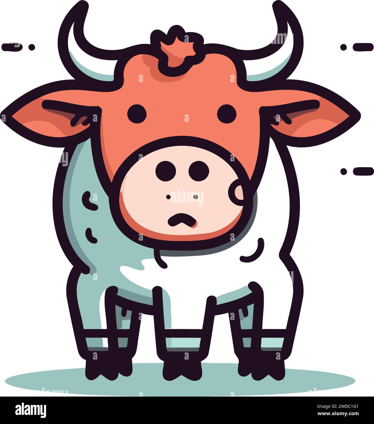 Sad cow cartoon Cut Out Stock Images & Pictures - Alamy