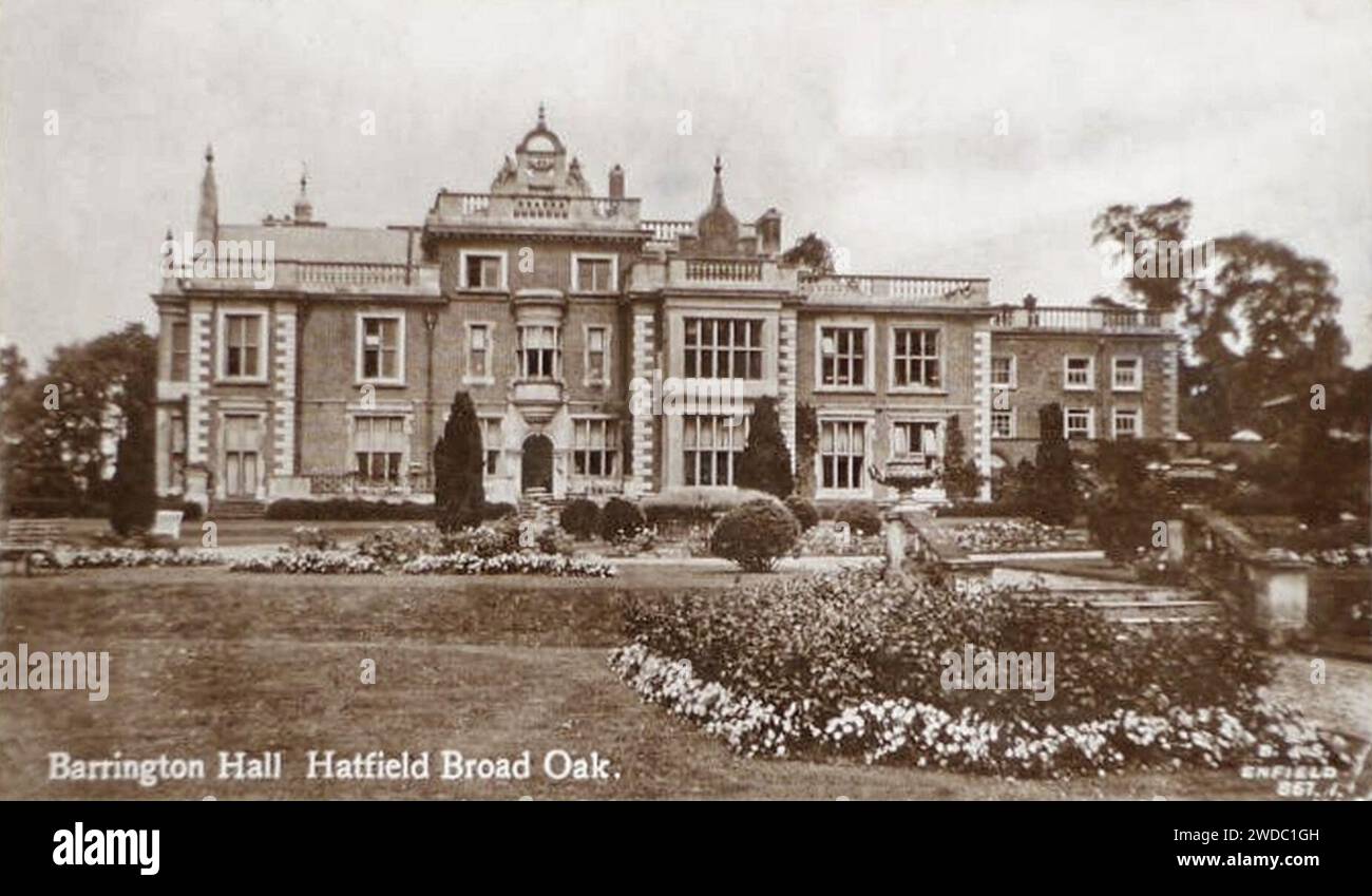 Barrington Hall south side Essex England early 20th century Stock Photo ...
