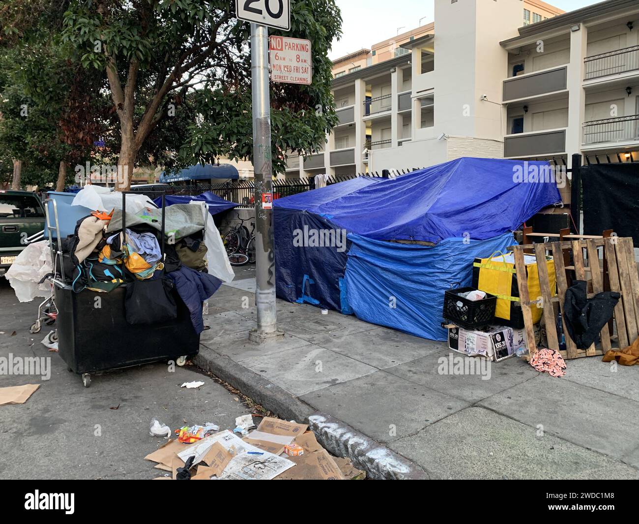 San Francisco, California, USA. 28th Sep, 2023. A homeless encampment ...