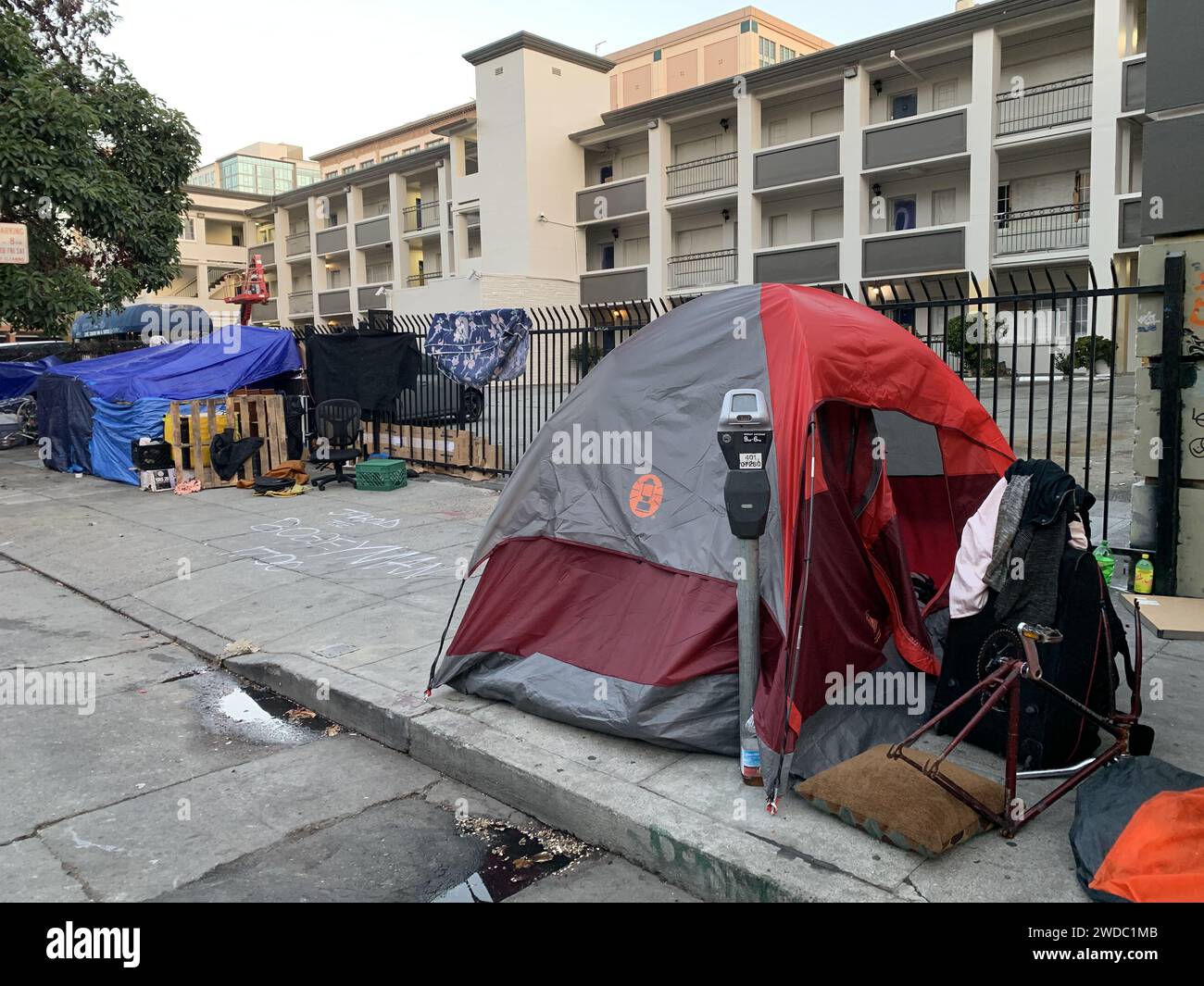 San Francisco, California, USA. 28th Sep, 2023. A homeless encampment ...