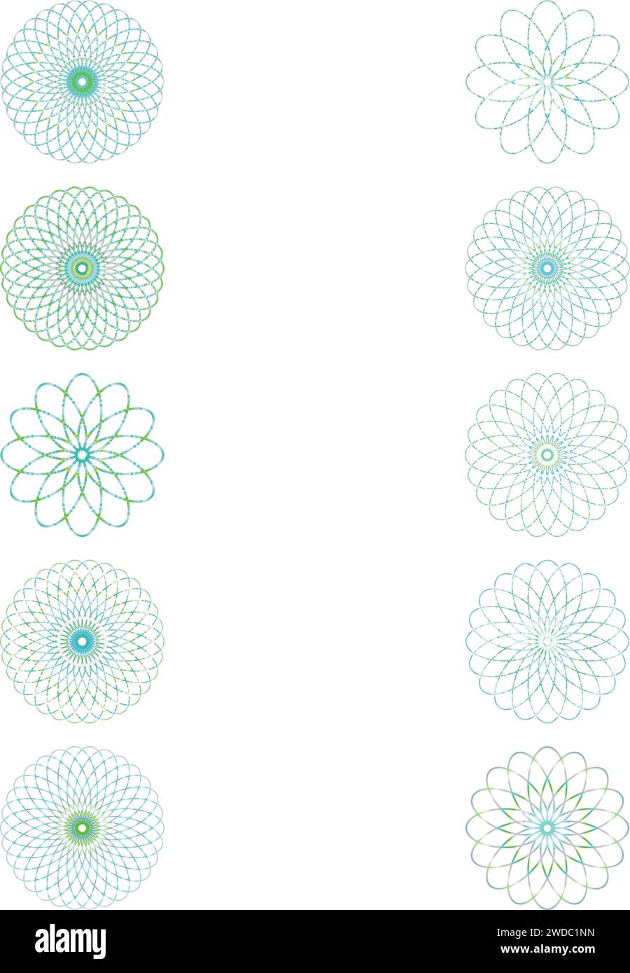 An abstract cut out transparent iridescent oval gradient star shape futuristic pattern design ...