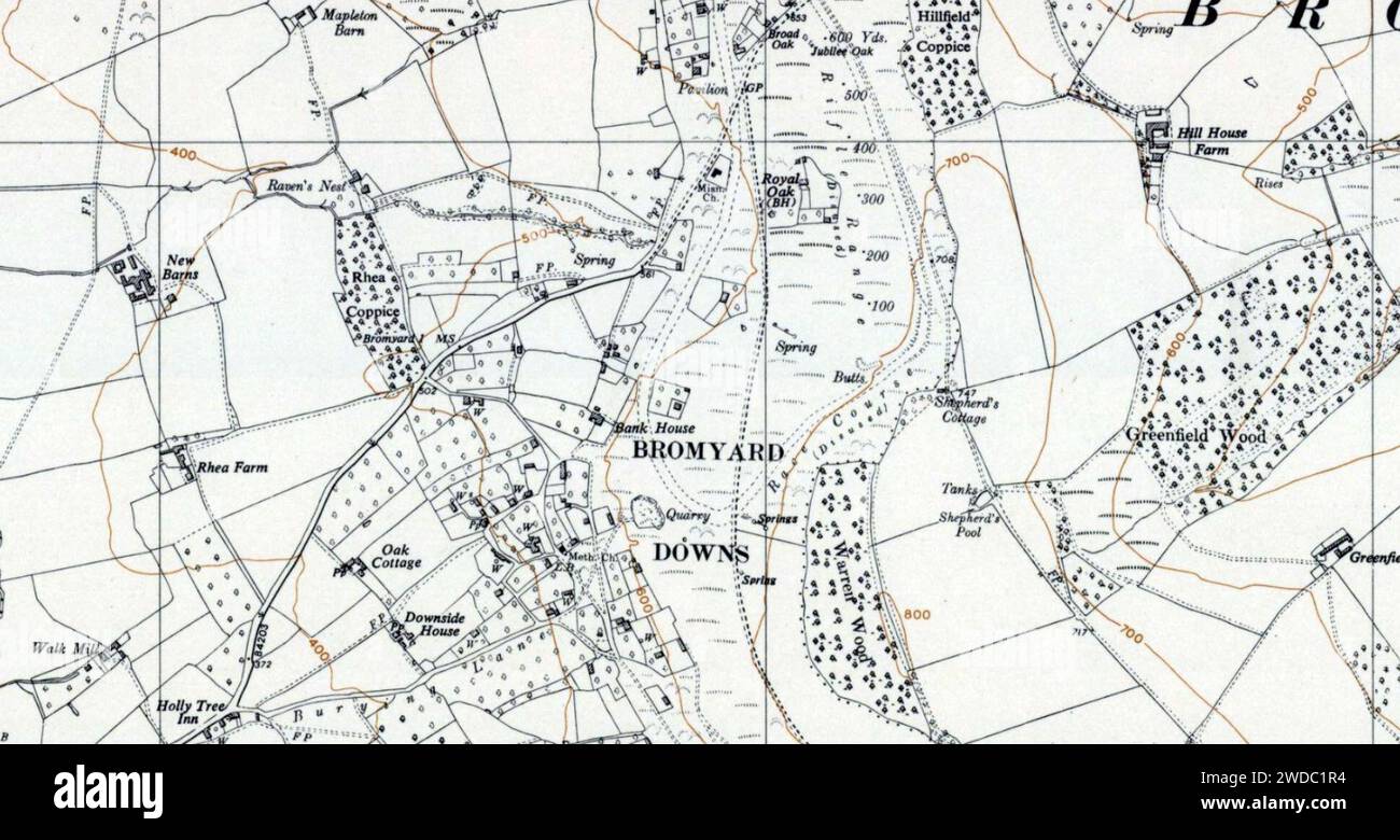 Map of bromyard hi-res stock photography and images - Alamy