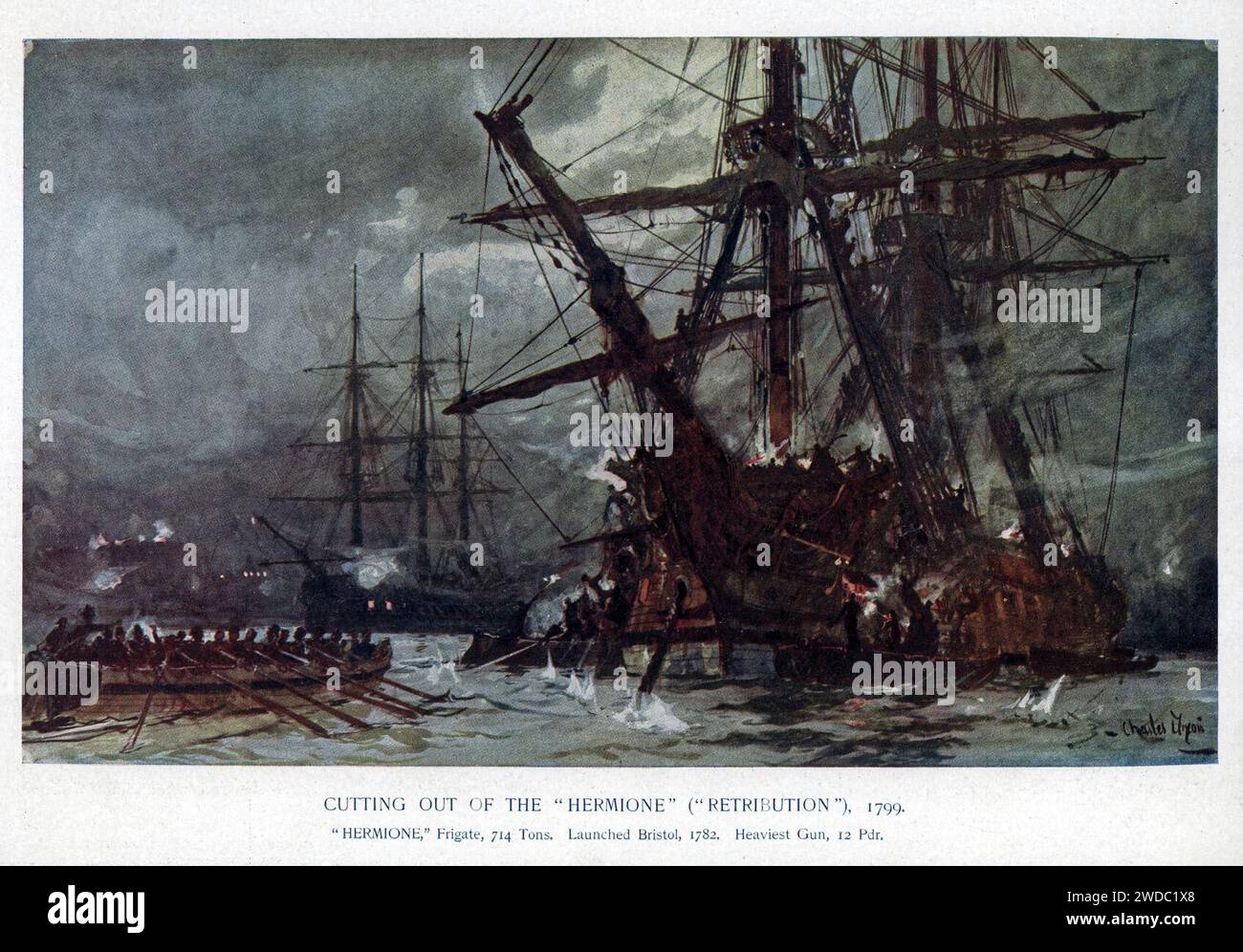 Charles Edward Dixon HMS Hermione 1799 Puerto Cabello Santa Cecilia HMS ...