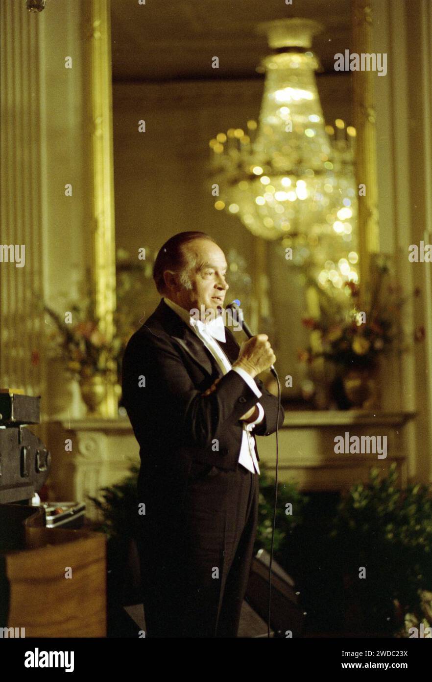 Comedian Bob Hope Delivering a Monologue in the East Room during the ...