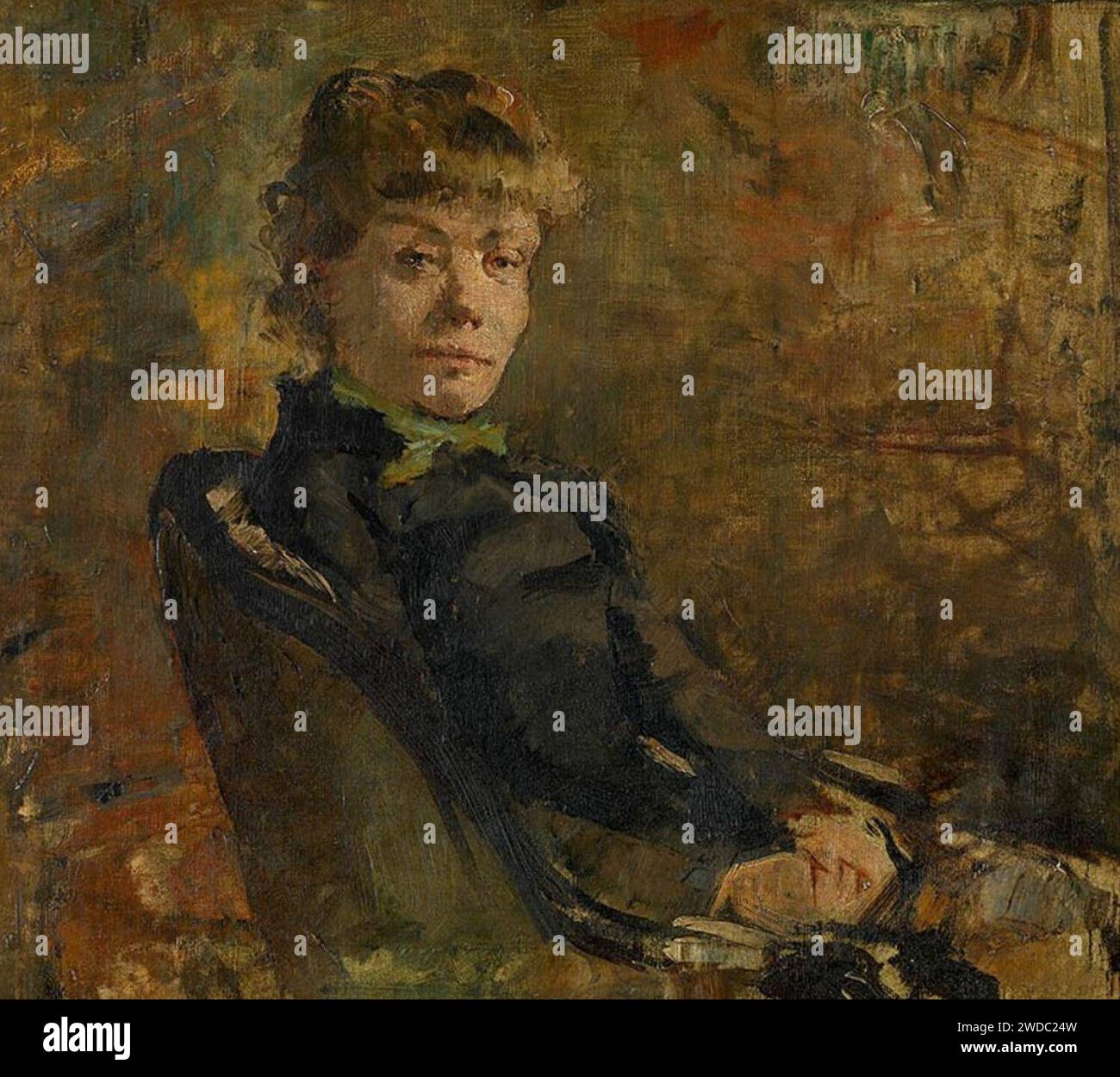 Constantin Meunier - Portrait of the artist's wife Stock Photo - Alamy