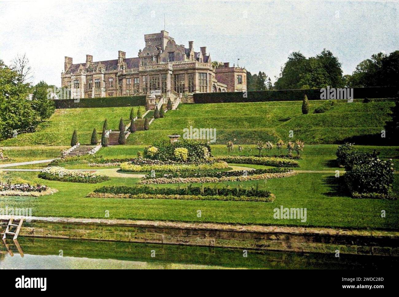 Easton Hall Grantham The House From The River in Gardens old and new ...