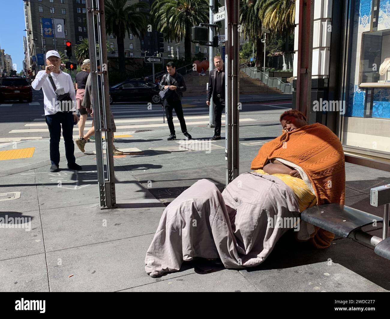 San Francisco, California, USA. 27th Sep, 2023. A homeless person ...