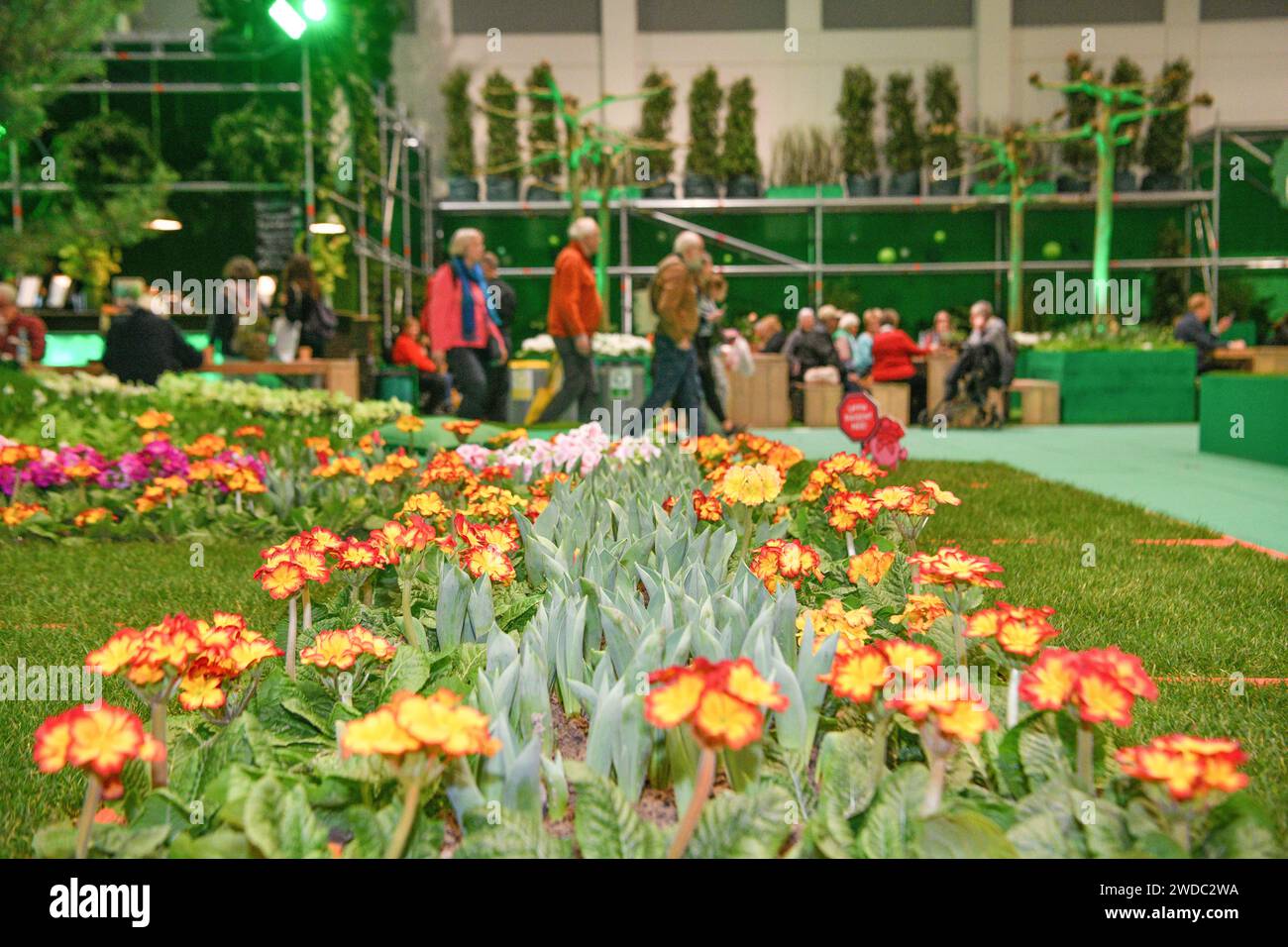 Berlin, Germany. 19th Jan, 2024. People visit an exhibition area during ...
