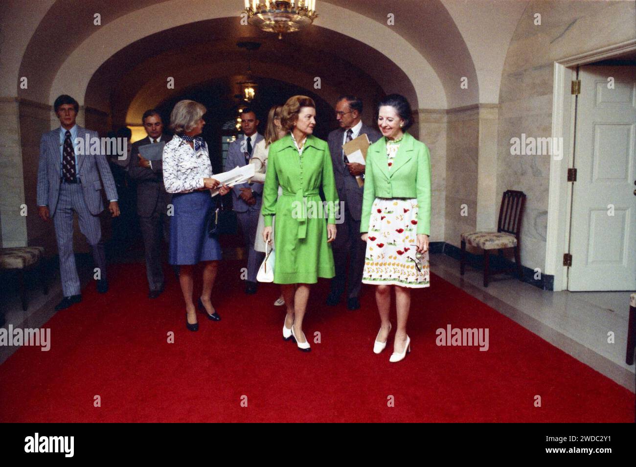 First Lady Betty Ford, Susan Ford, Clem Conger, and Other White House ...