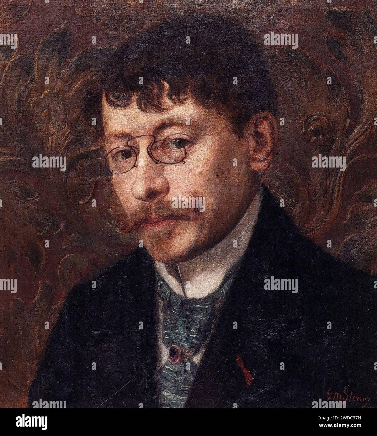 Gustave Max Stevens - Portrait of Albert Giraud Stock Photo - Alamy