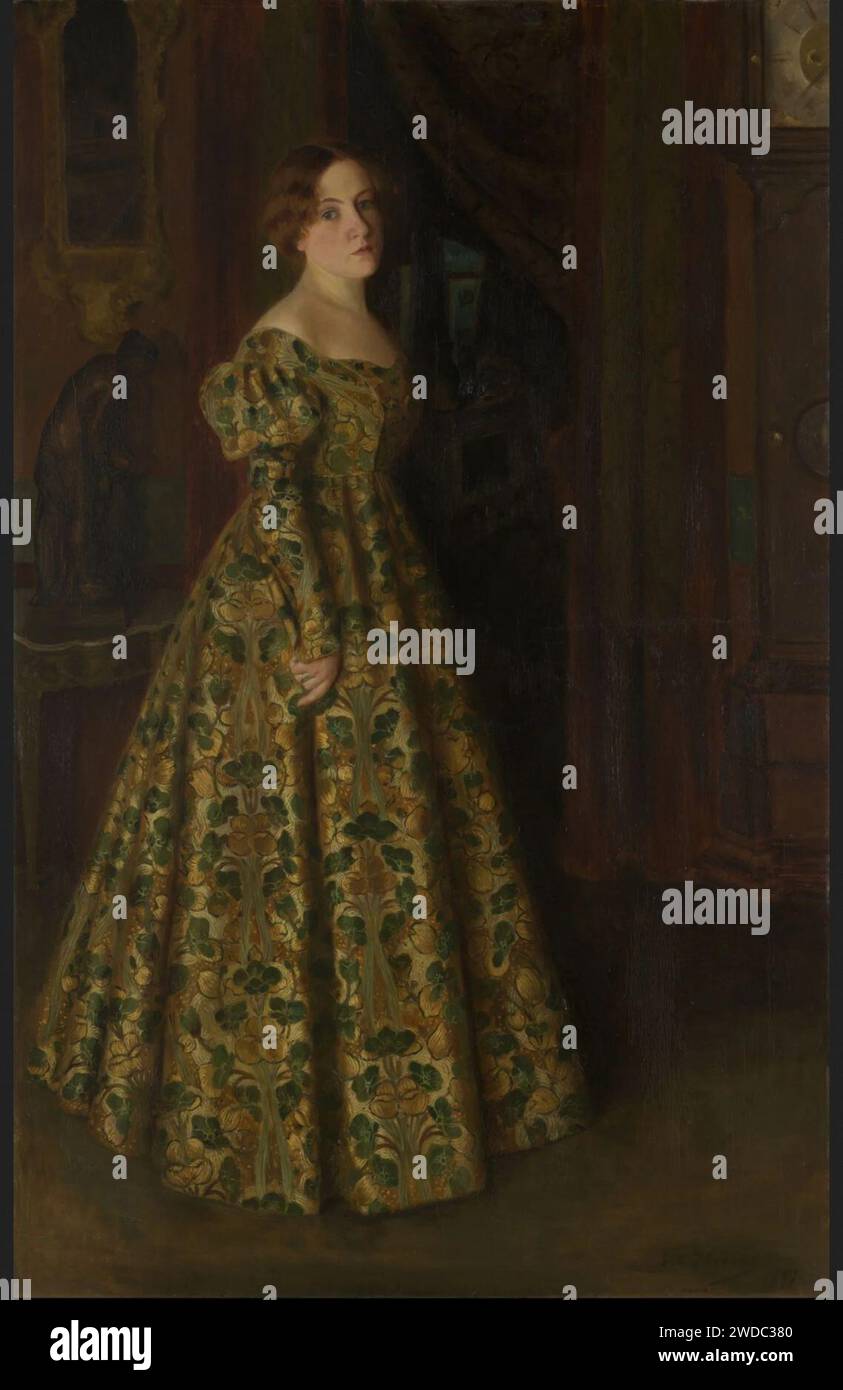 Gustave Max Stevens - Portrait of Mrs. Gustave Max Stevens, 1897 Stock ...