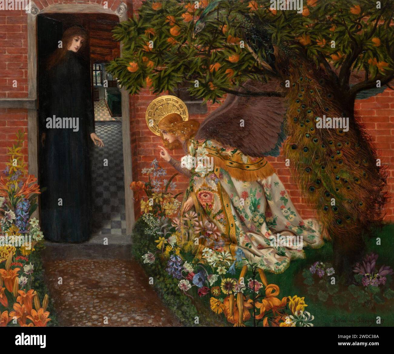 Gustave Max Stevens - The Annunciation Stock Photo - Alamy