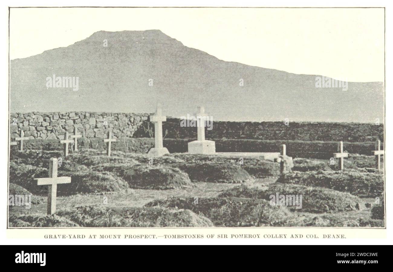 IY188 pg034 GRAVE YARD AT MOUNT PROSPECT. TOMBSTONES OF SIR POMEROY ...