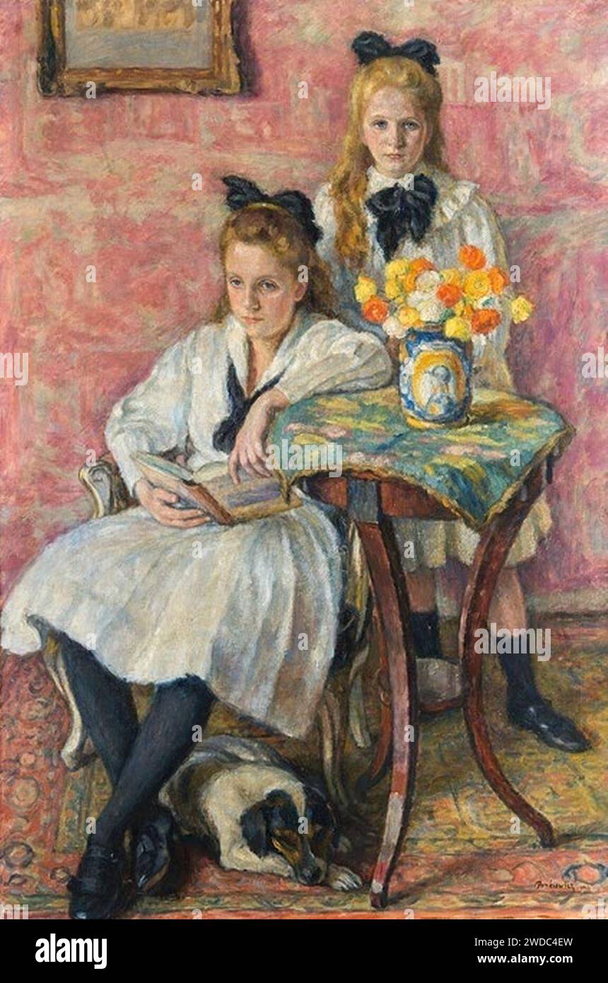 Józef Pankiewicz - Portret Marii i Krystyny Mańkowskich Stock Photo - Alamy