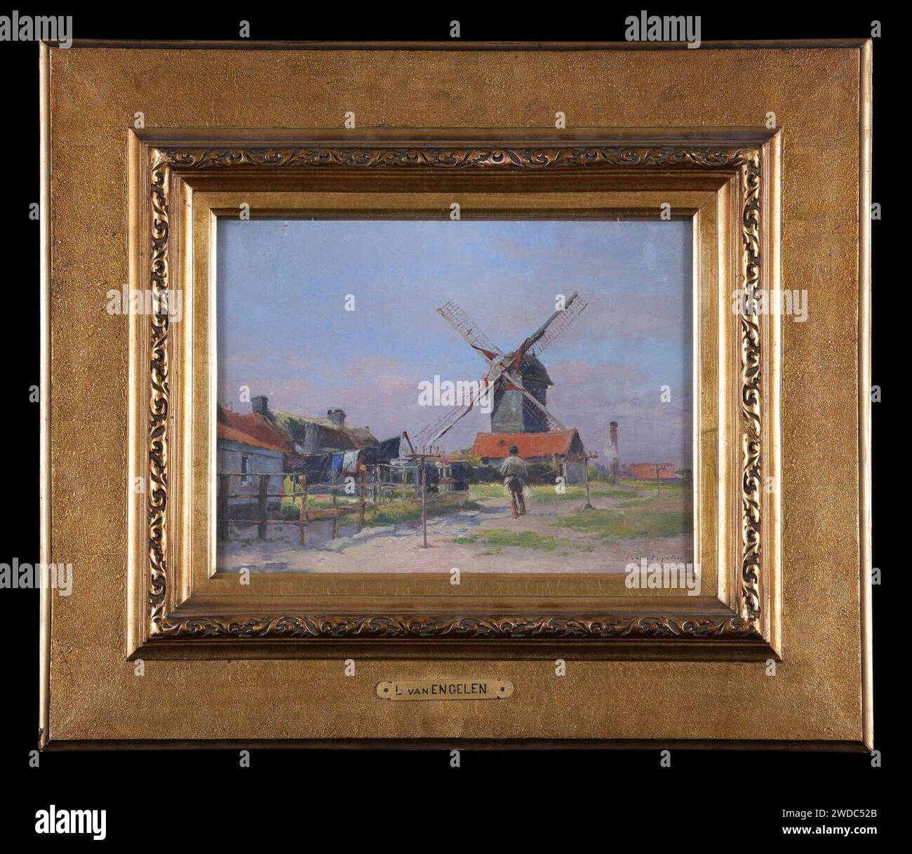 Louis Van Engelen - Belgian Town Scene Stock Photo - Alamy