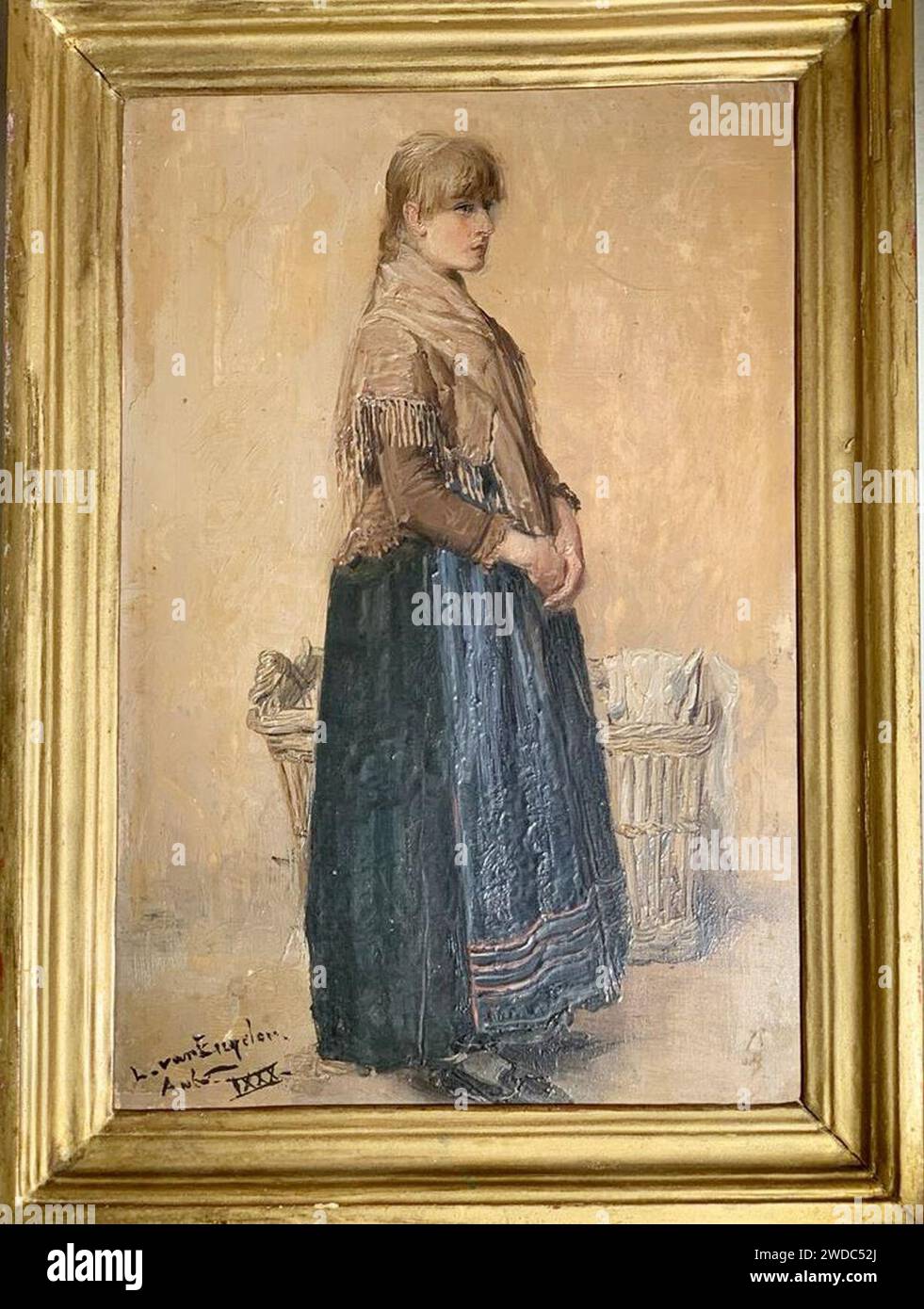 Louis Van Engelen - Washerwoman from Antwerp Stock Photo - Alamy