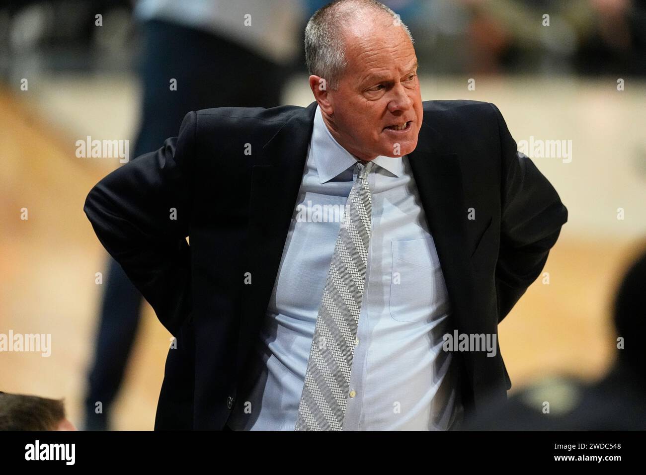 Colorado head coach Tad Boyle in the first half of an NCAA college ...