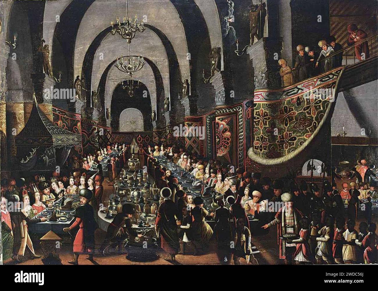 Master of the Feast of Belshazzar - The Feast of Belshazzar Stock Photo ...