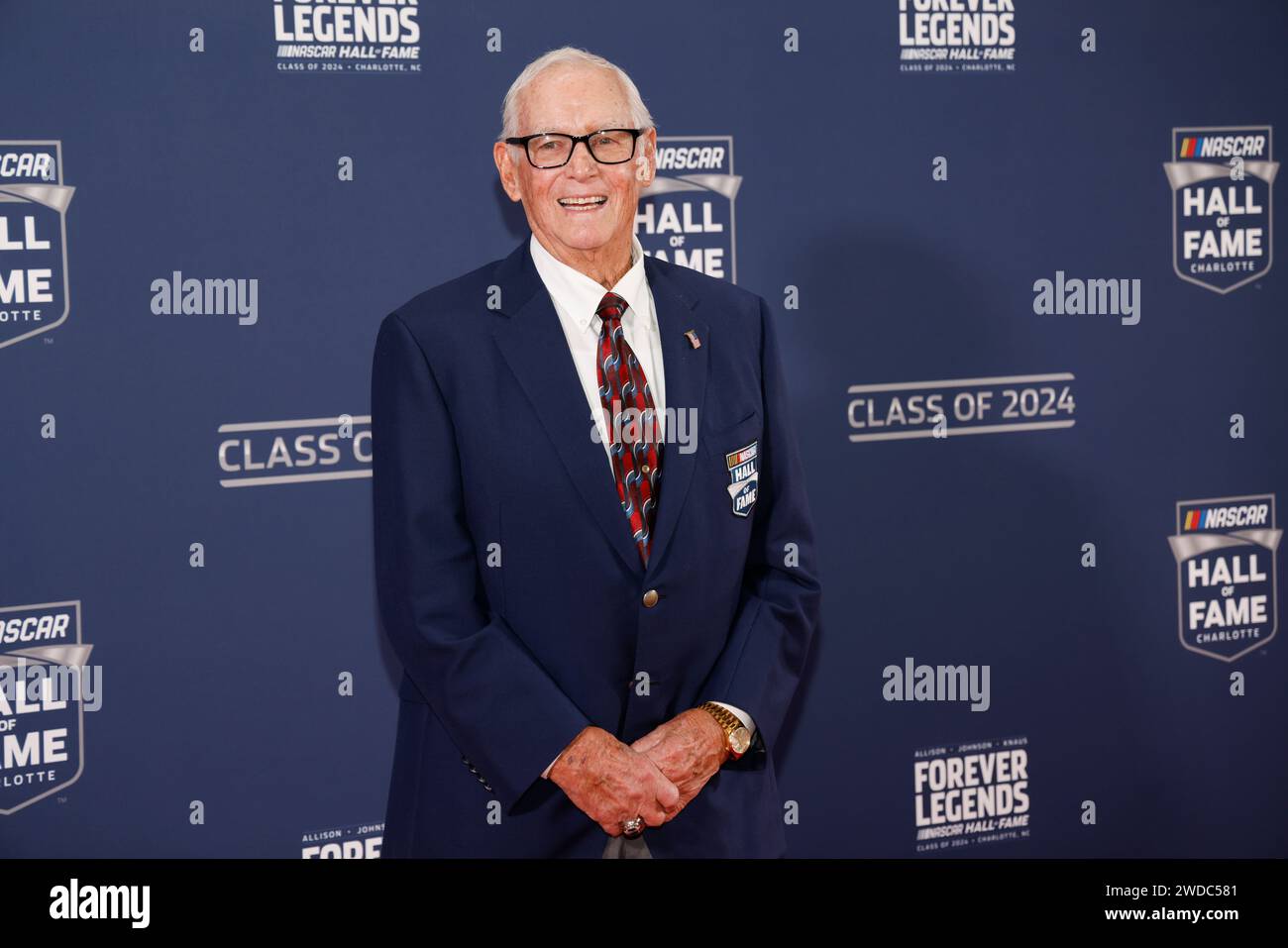 Dale Inman arrives at the 2024 NASCAR Hall of Fame induction ceremony ...