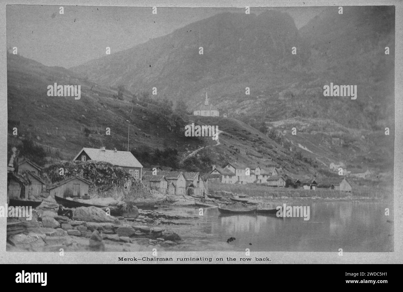 Pg165 Merok, Chairman ruminating of the row back Stock Photo - Alamy
