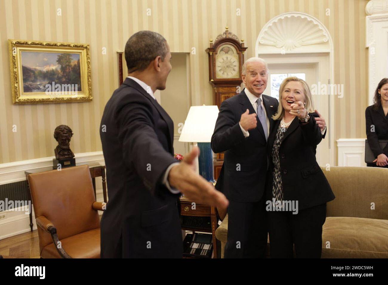 President Barack Obama, Vice President Joe Biden and Secretary of State Hillary Clinton Joke ...