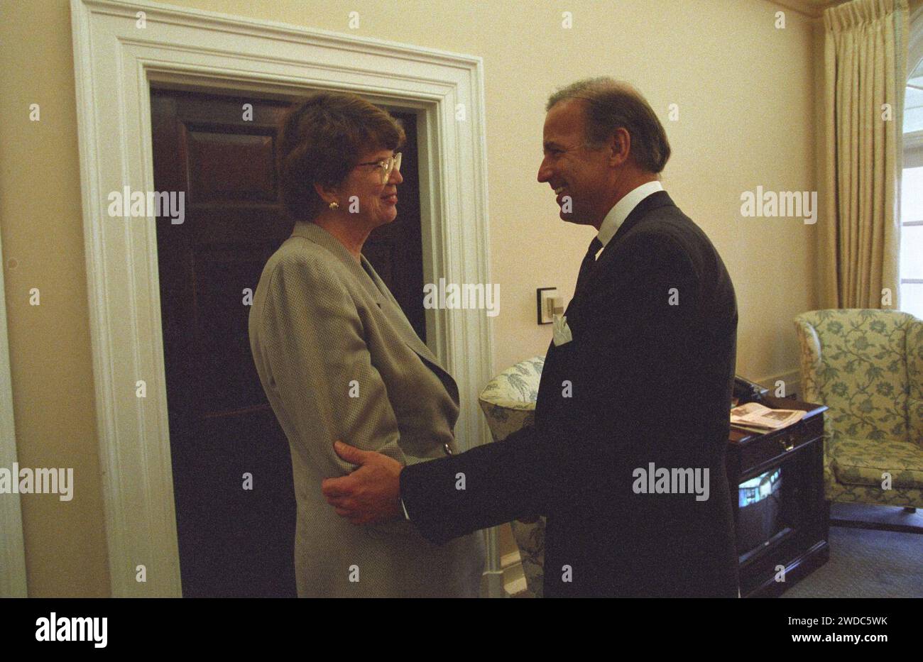President Bill Clinton meeting with Senator Joe Biden and Janet Reno in ...