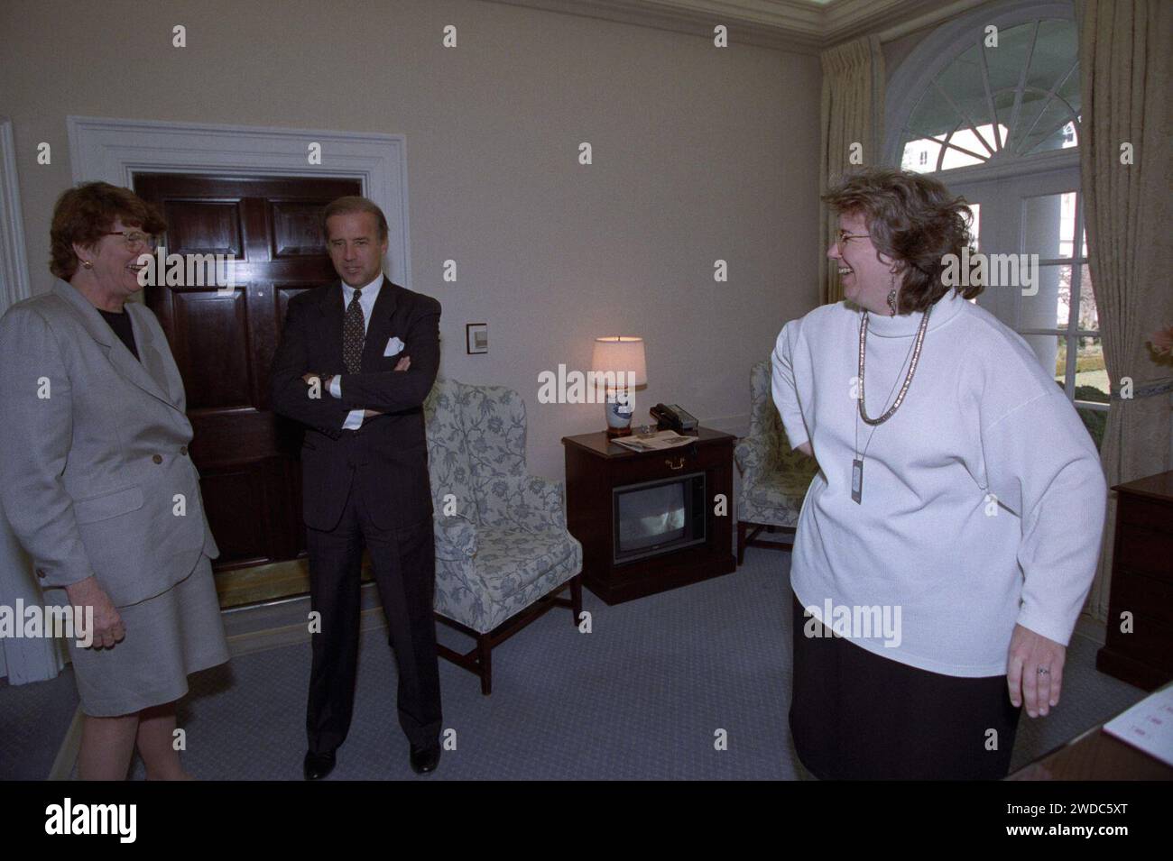 President Bill Clinton meeting with Senator Joe Biden and Janet Reno in ...