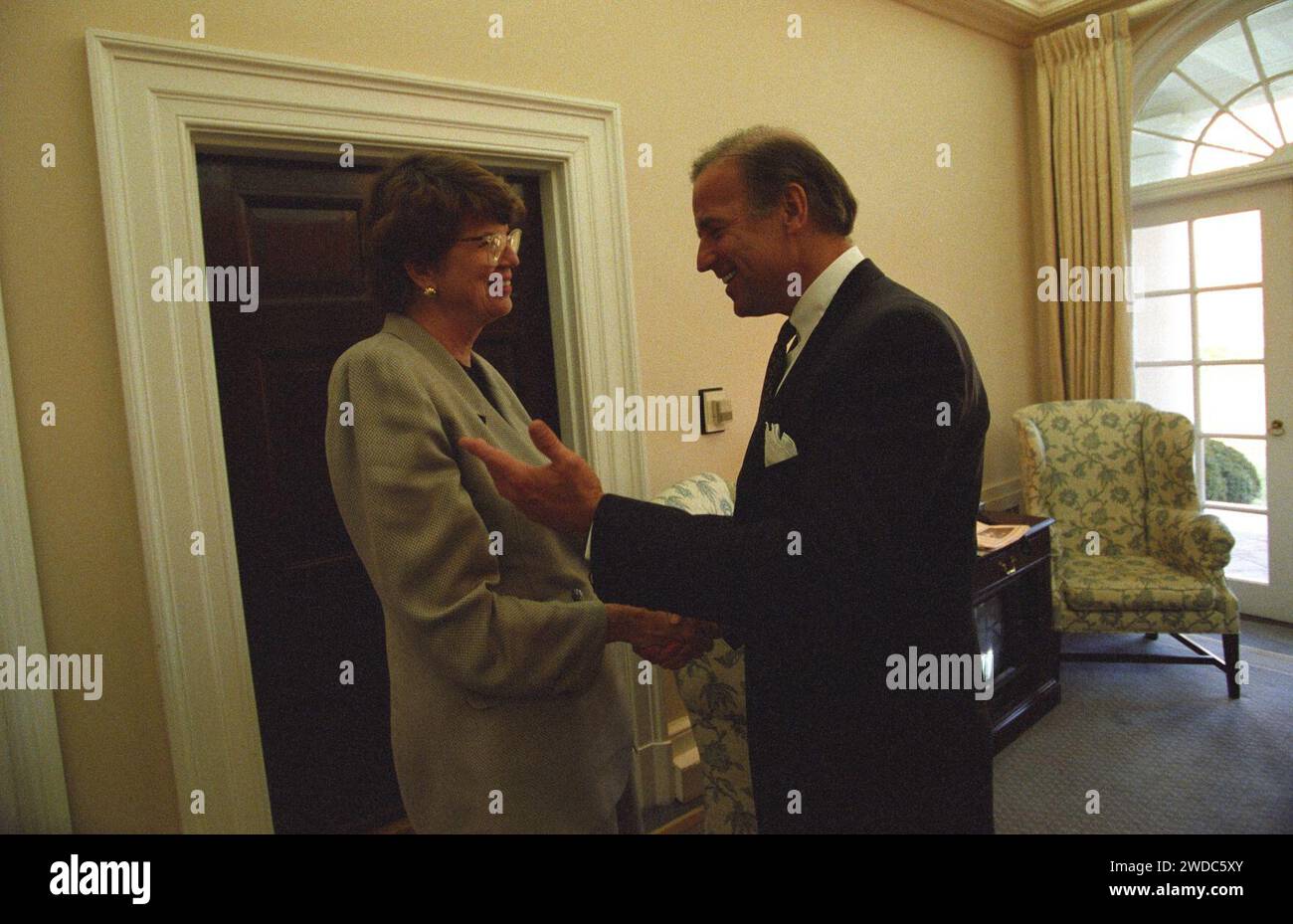 President Bill Clinton meeting with Senator Joe Biden and Janet Reno in ...