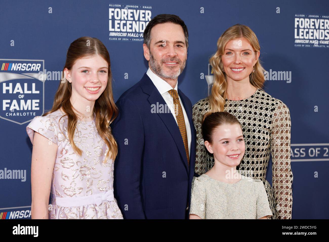 Jimmie Johnson, second from left, stands with his wife Chandra Janway ...