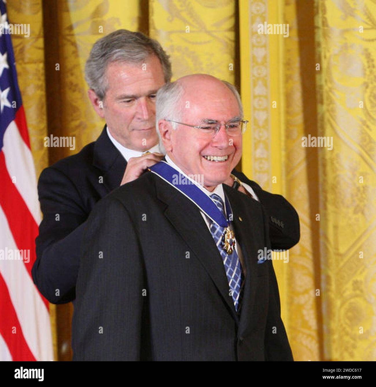 President George W. Bush Presents the Presidential Medal of Freedom to Prime Minister John ...
