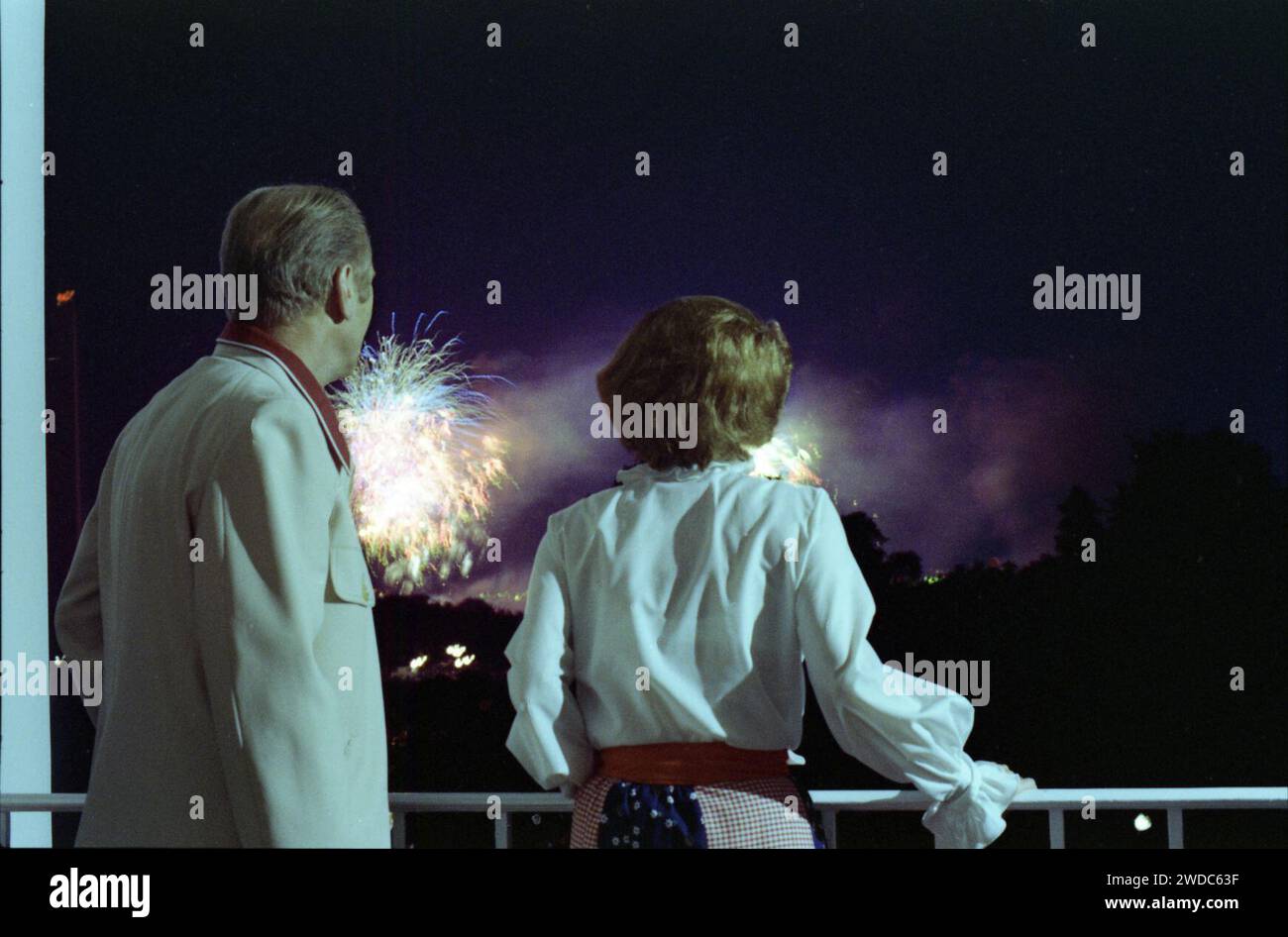 President Gerald R. Ford and First Lady Betty Ford Watching the ...