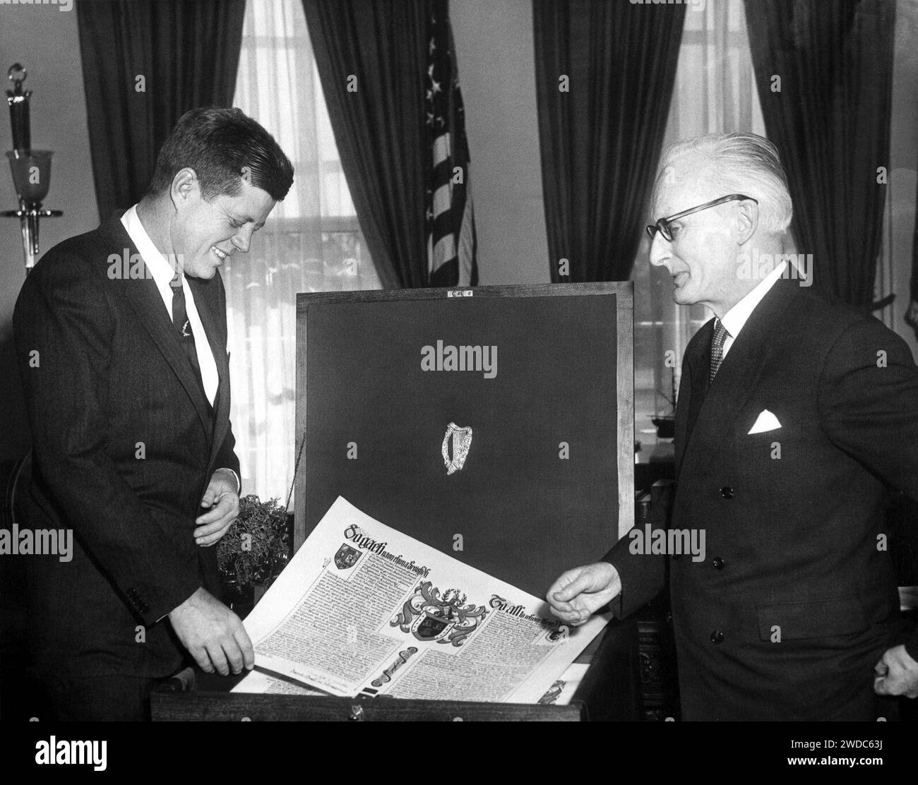 President John F. Kennedy meeting with Ambassador of Ireland, Thomas J ...