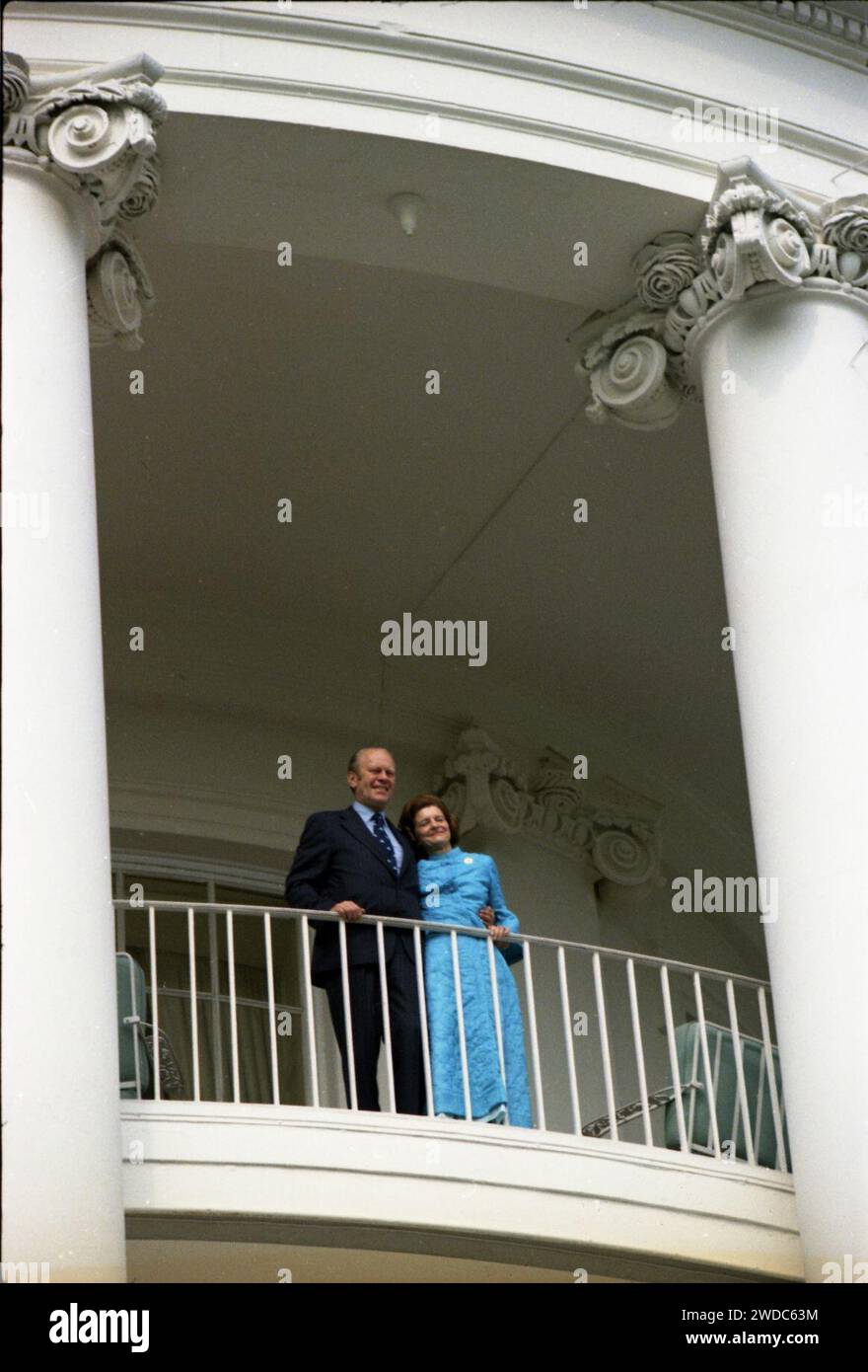 President Gerald R. Ford and First Lady Betty Ford Standing on the ...