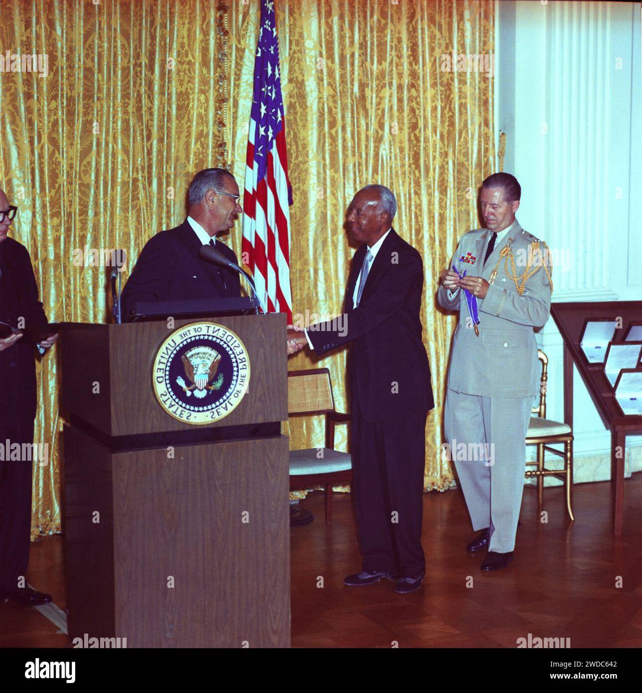 President Lyndon B. Johnson Awards the Medal of Freedom to A. Philip ...