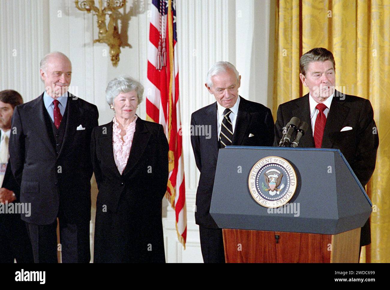 President Ronald Reagan during the Presidential Medal of Freedom ...
