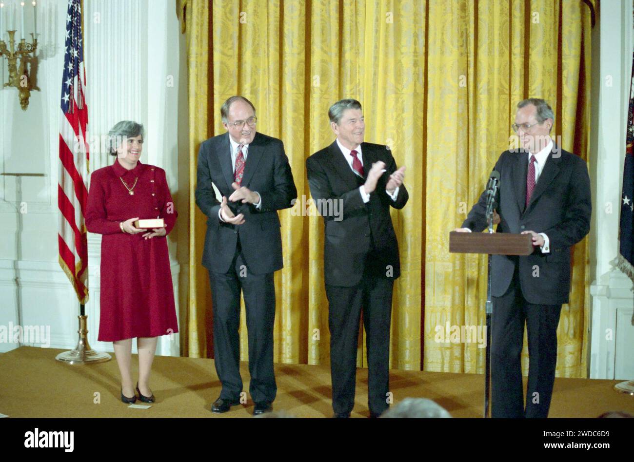 President Ronald Reagan, Anthony Kennedy, Mary Kennedy, and William ...