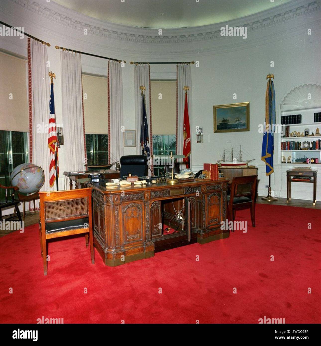 Redecorated Oval Office with President Kennedy's effects Stock Photo ...