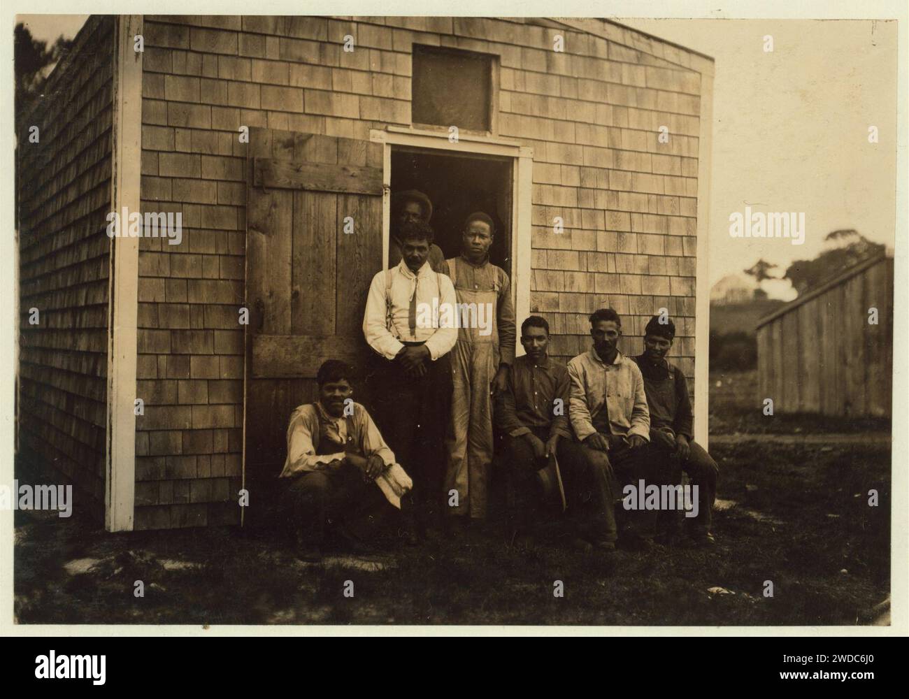Shack near John D. Crocker's Bog. Housing 7 Portugese in bunks. Dirty ...