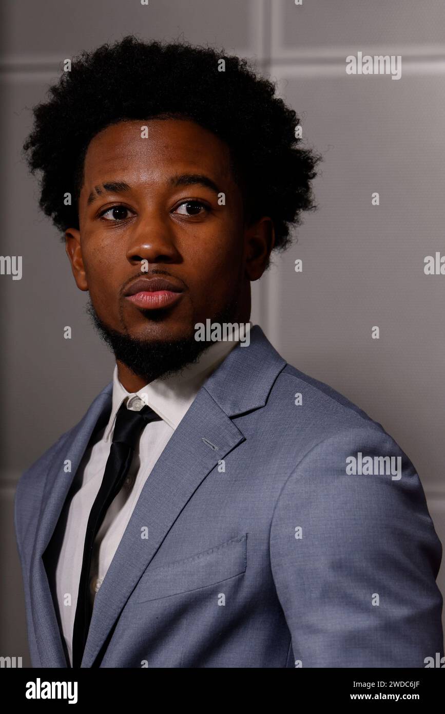 NASCAR Craftsman Truck Series driver Rajah Caruth arrives at the 2024 ...