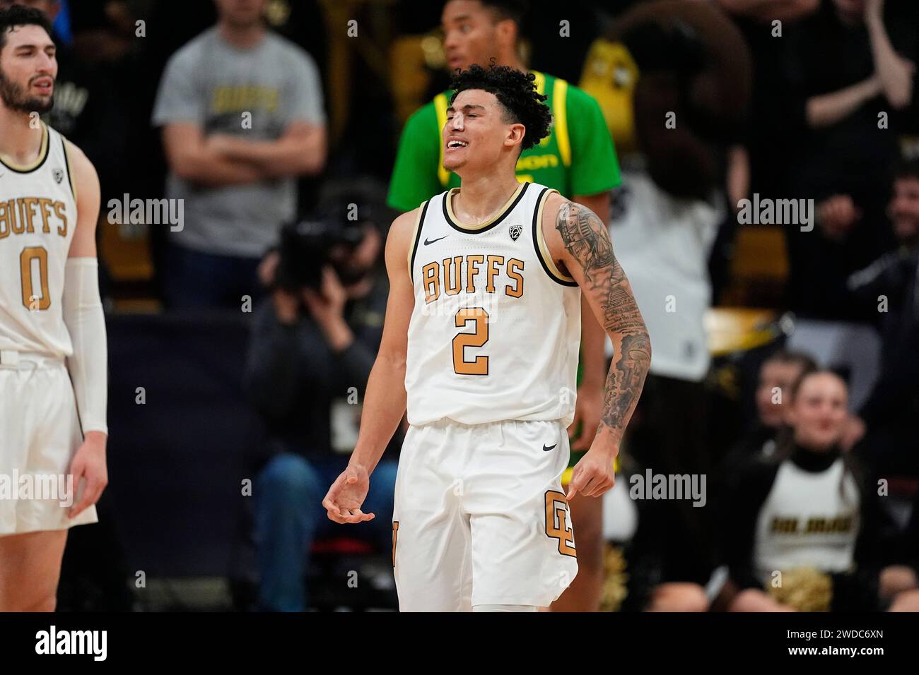 Colorado guard KJ Simpson (2) in the second half of an NCAA college ...