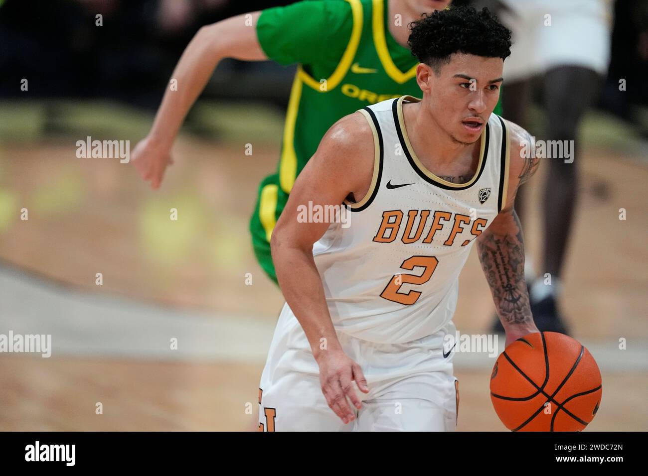 Colorado guard KJ Simpson (2) in the second half of an NCAA college ...